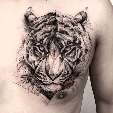 Tattoo on the chest: Ideas, Т drawing, Significance | VeAn Tattoo